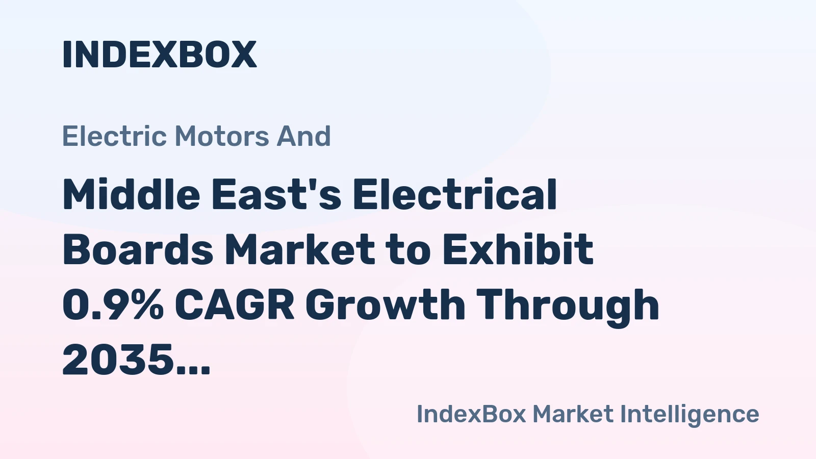 Middle East's Electrical Boards Market to Exhibit 0.9% CAGR Growth Through 2035