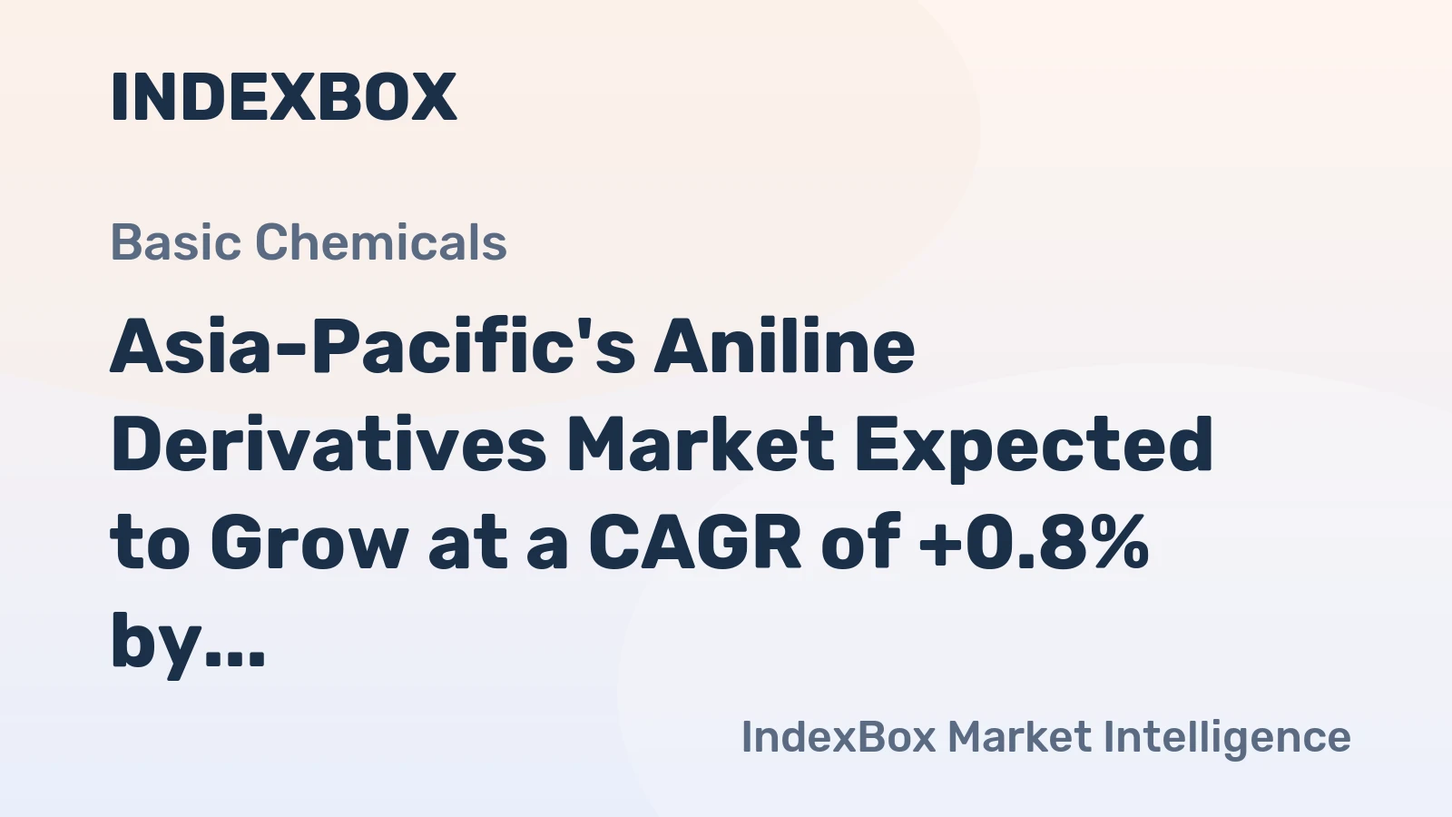 Asia-Pacific's Aniline Derivatives Market Expected to Grow at a CAGR of +0.8% by 2035