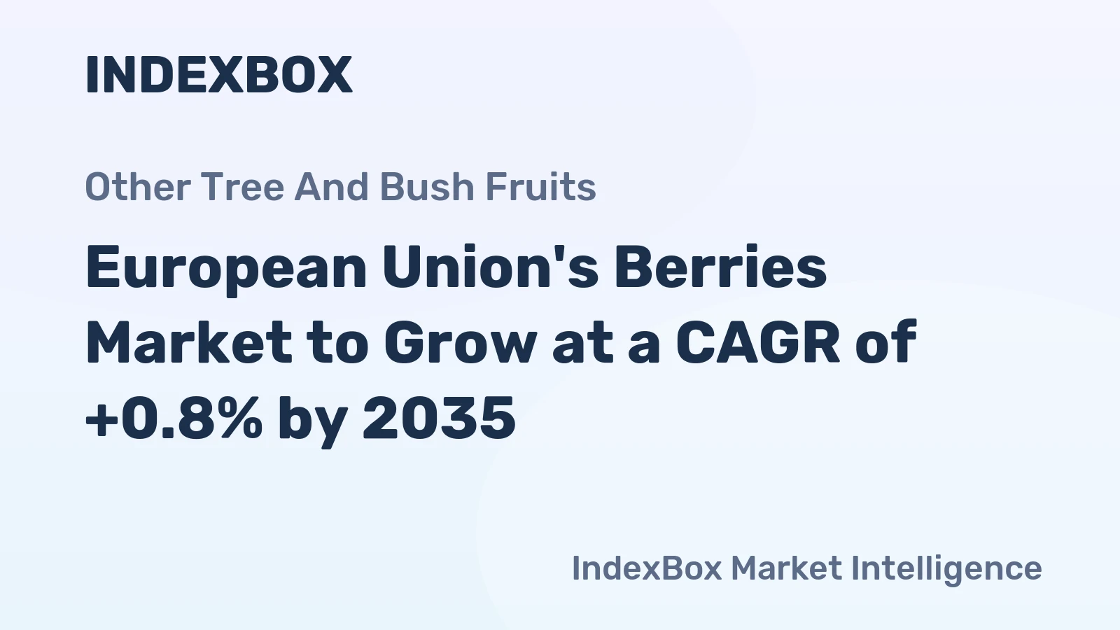 European Union's Berries Market to Grow at a CAGR of +0.8% by 2035