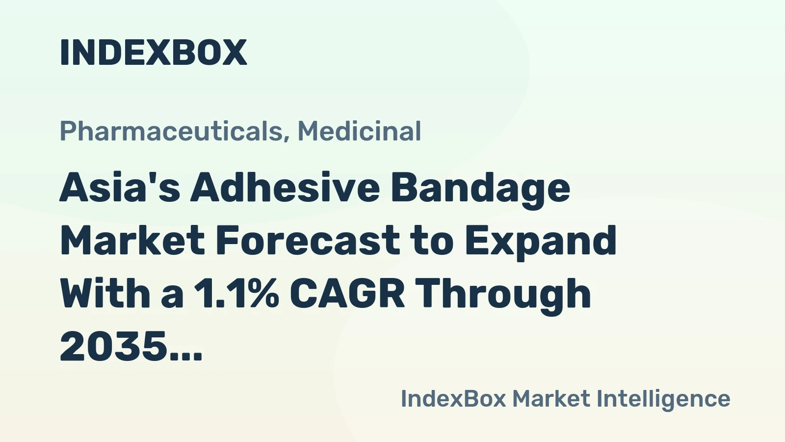 Asia's Adhesive Bandage Market Forecast to Expand With a 1.1% CAGR Through 2035