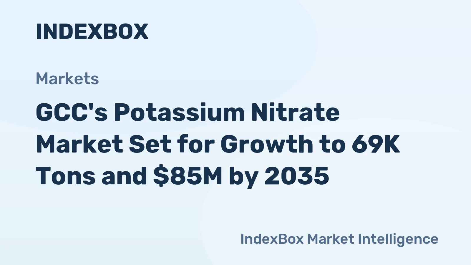 GCC's Potassium Nitrate Market Set for Growth to 69K Tons and $85M by 2035