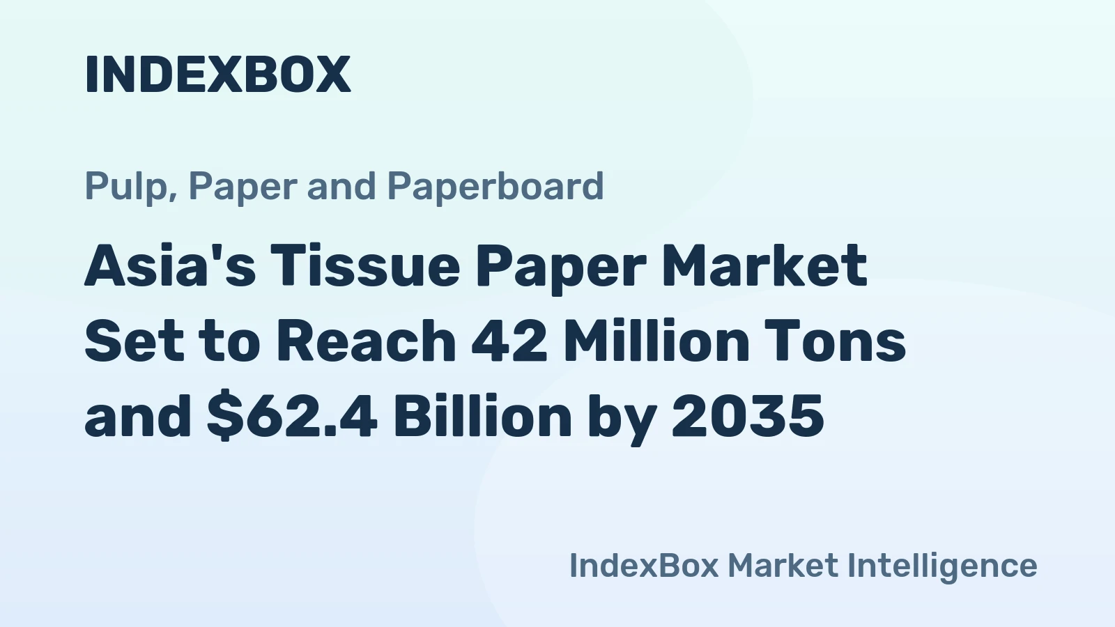 Asia's Tissue Paper Market Set to Reach 42 Million Tons and $62.4 Billion by 2035