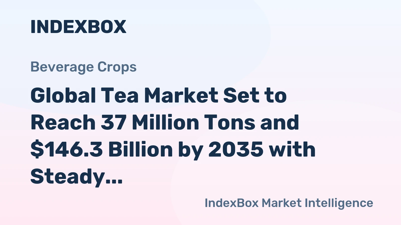 Global Tea Market Set to Reach 37 Million Tons and $146.3 Billion by 2035 with Steady Growth