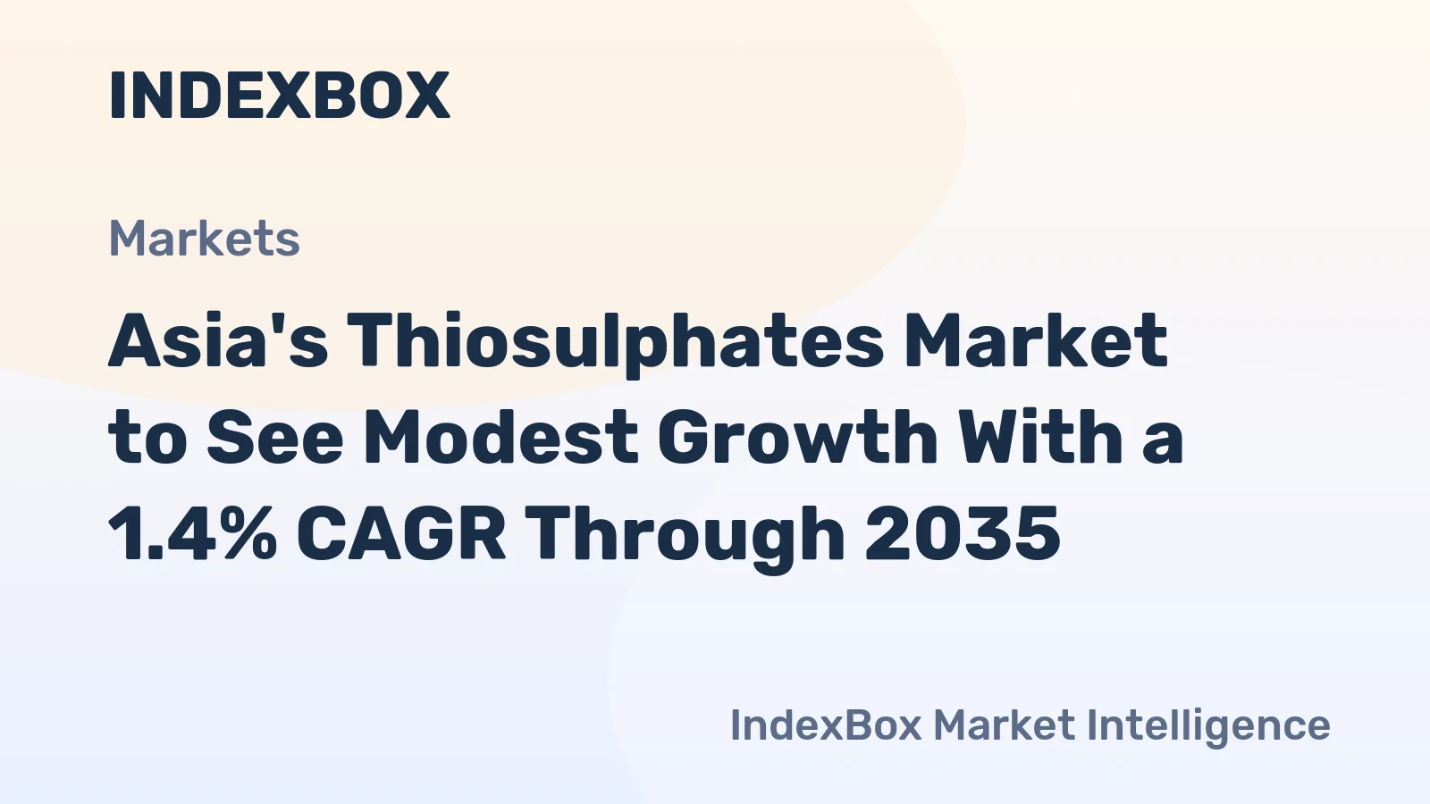Asia's Thiosulphates Market to See Modest Growth With a 1.4% CAGR Through 2035