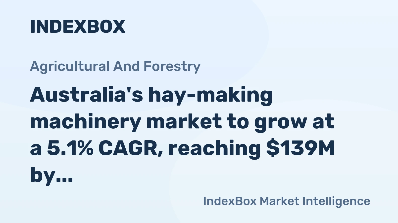 Australia's hay-making machinery market to grow at a 5.1% CAGR, reaching $139M by 2035, driven by sustained demand.