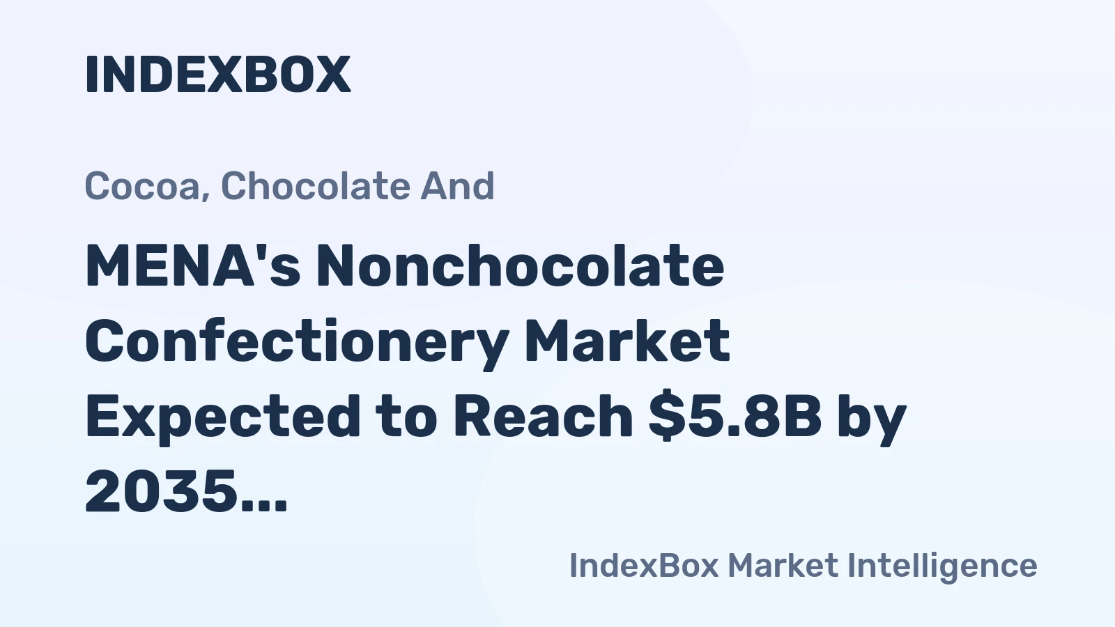 MENA's Nonchocolate Confectionery Market Expected to Reach $5.8B by 2035 with +2.3% CAGR