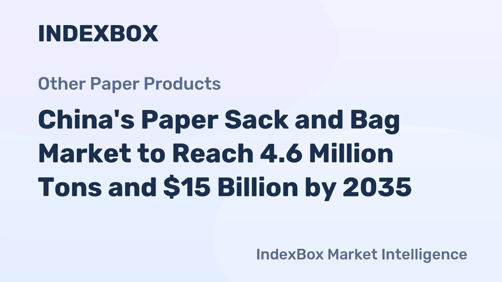 China's Paper Sack and Bag Market to Reach 4.6 Million Tons and $15 Billion by 2035