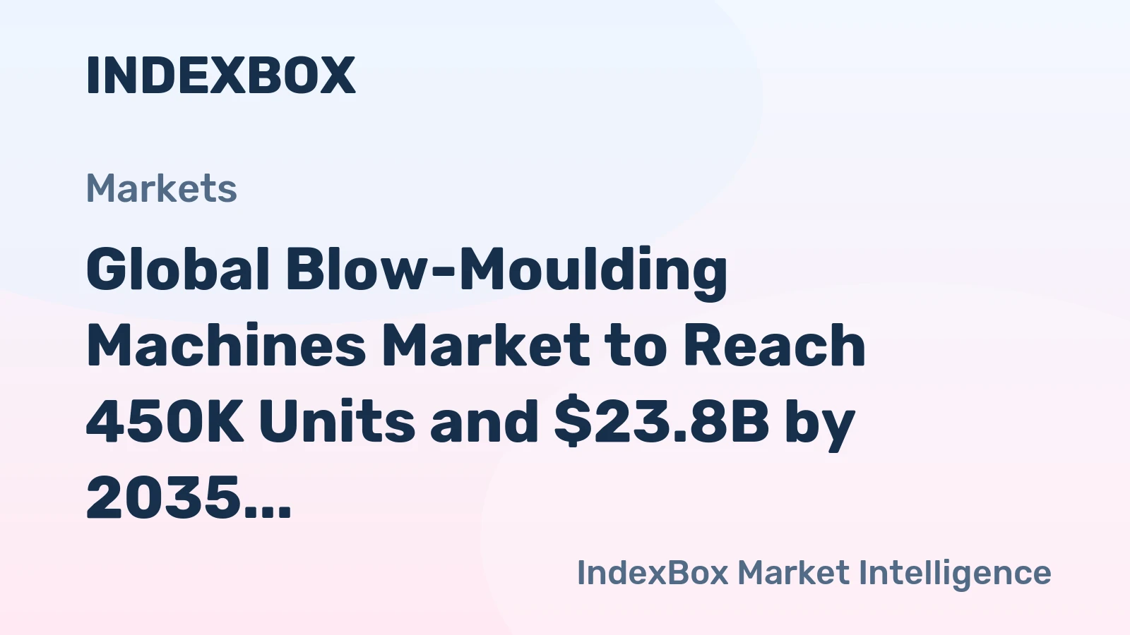 Global Blow-Moulding Machines Market to Reach 450K Units and $23.8B by 2035