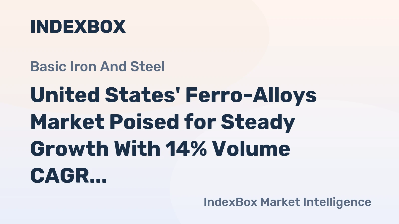 United States' Ferro-Alloys Market Poised for Steady Growth With 14% Volume CAGR Through 2035