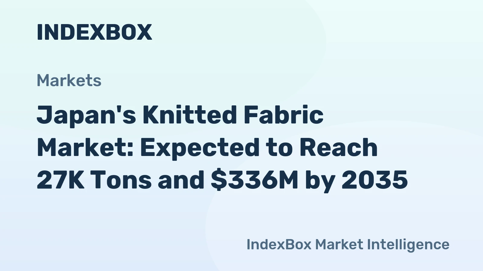 Japan's Knitted Fabric Market: Expected to Reach 27K Tons and $336M by 2035