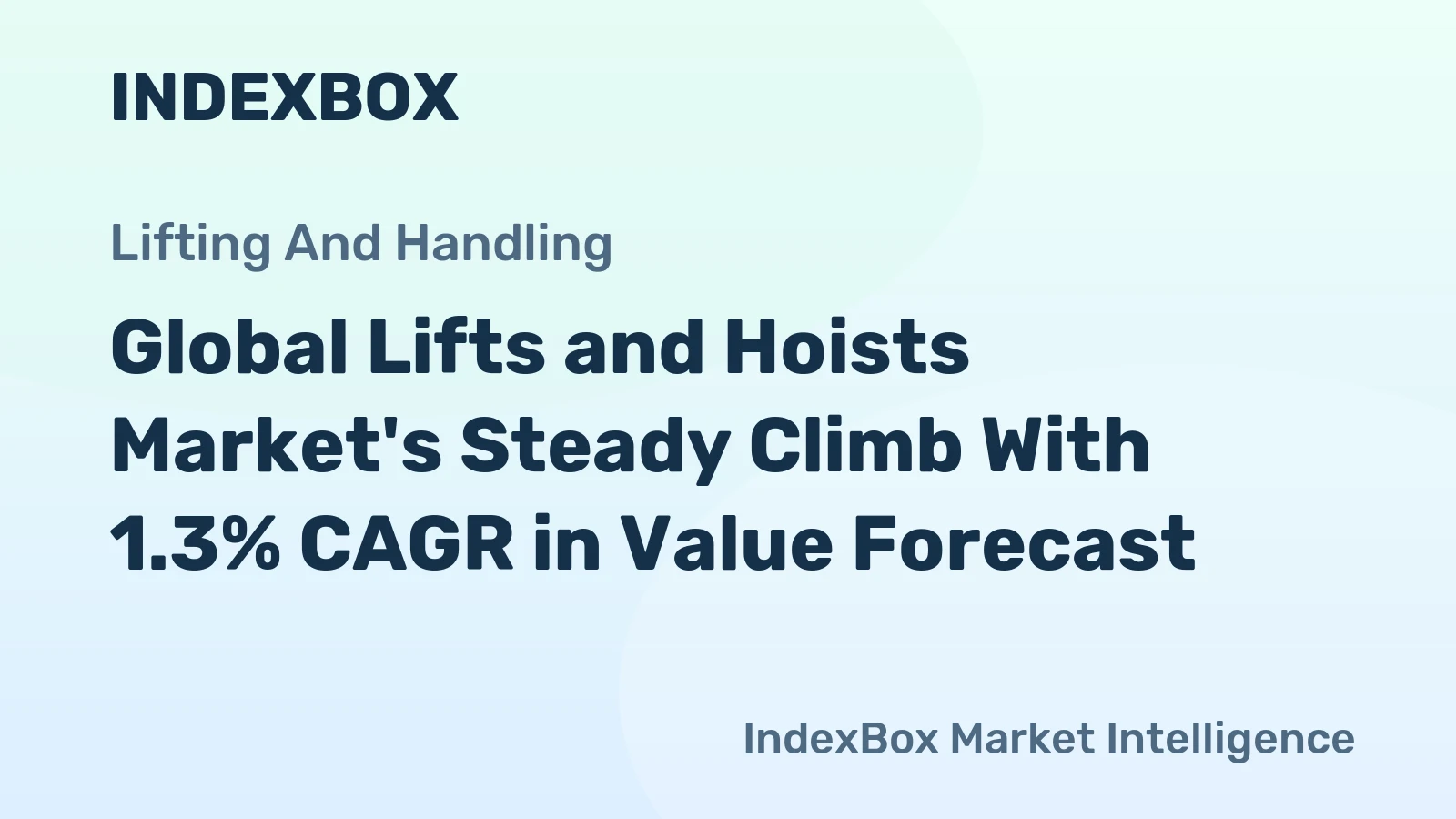 Global Lifts and Hoists Market's Steady Climb With 1.3% CAGR in Value Forecast