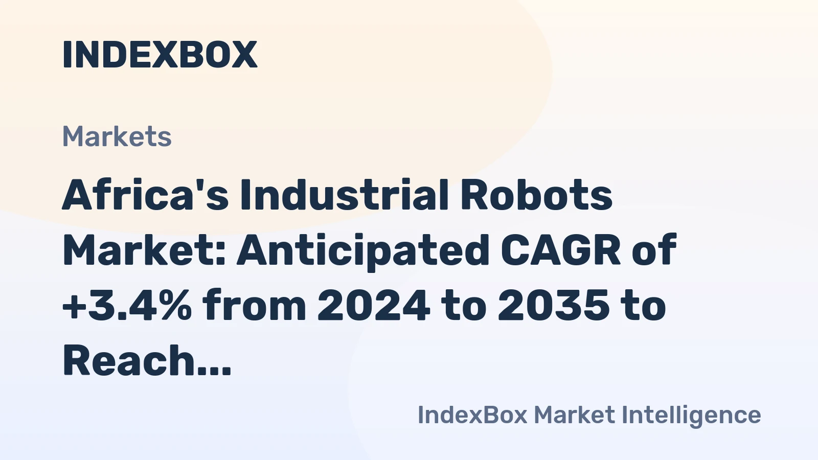 Africa's Industrial Robots Market: Anticipated CAGR of +3.4% from 2024 to 2035 to Reach 43K Units