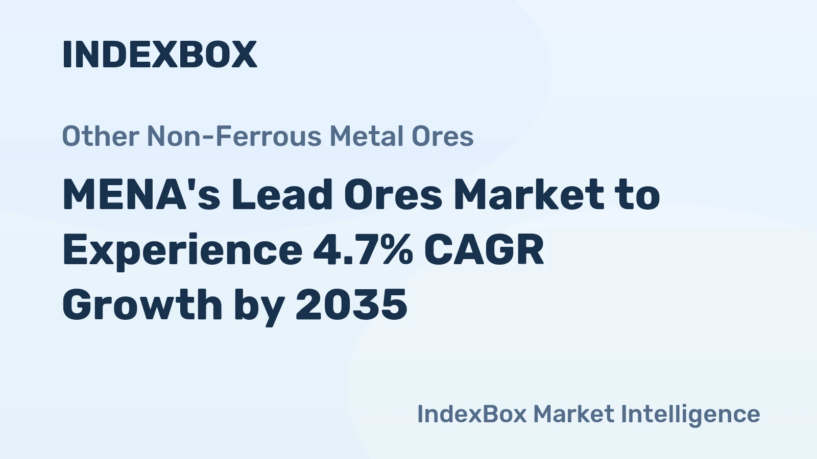 MENA's Lead Ores Market to Experience 4.7% CAGR Growth by 2035