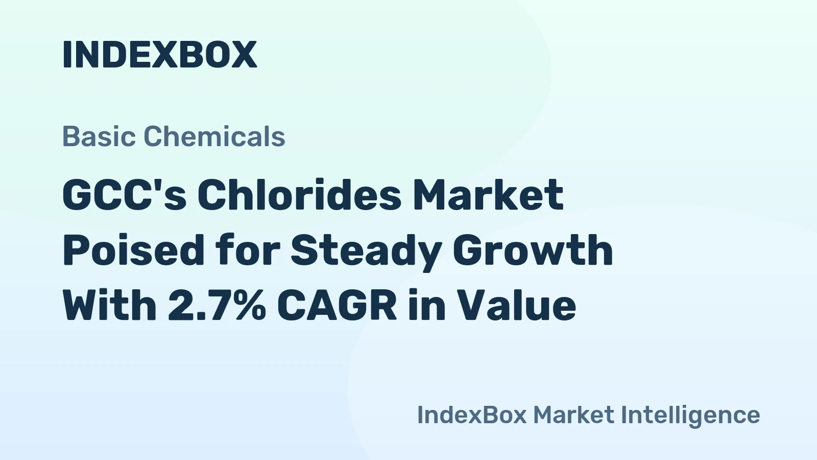 GCC's Chlorides Market Poised for Steady Growth With 2.7% CAGR in Value