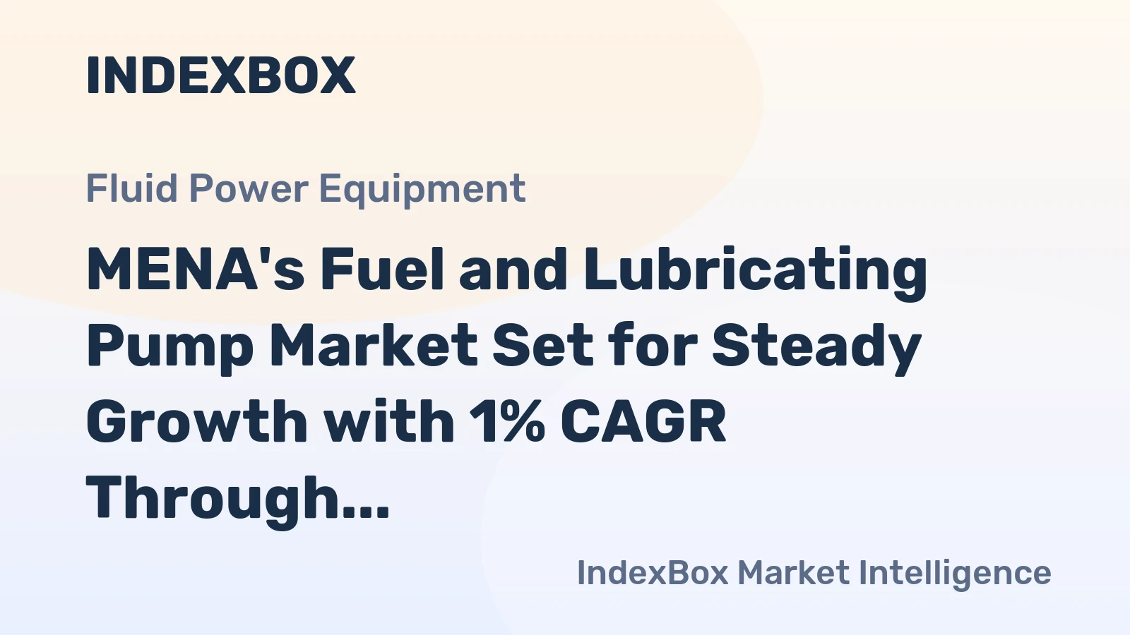 MENA's Fuel and Lubricating Pump Market Set for Steady Growth with 1% CAGR Through 2035