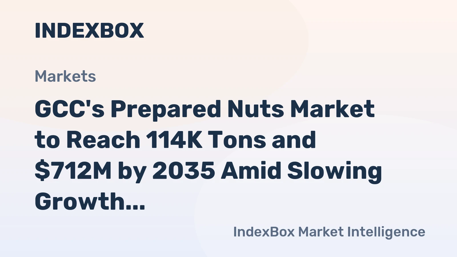 GCC's Prepared Nuts Market to Reach 114K Tons and $712M by 2035 Amid Slowing Growth