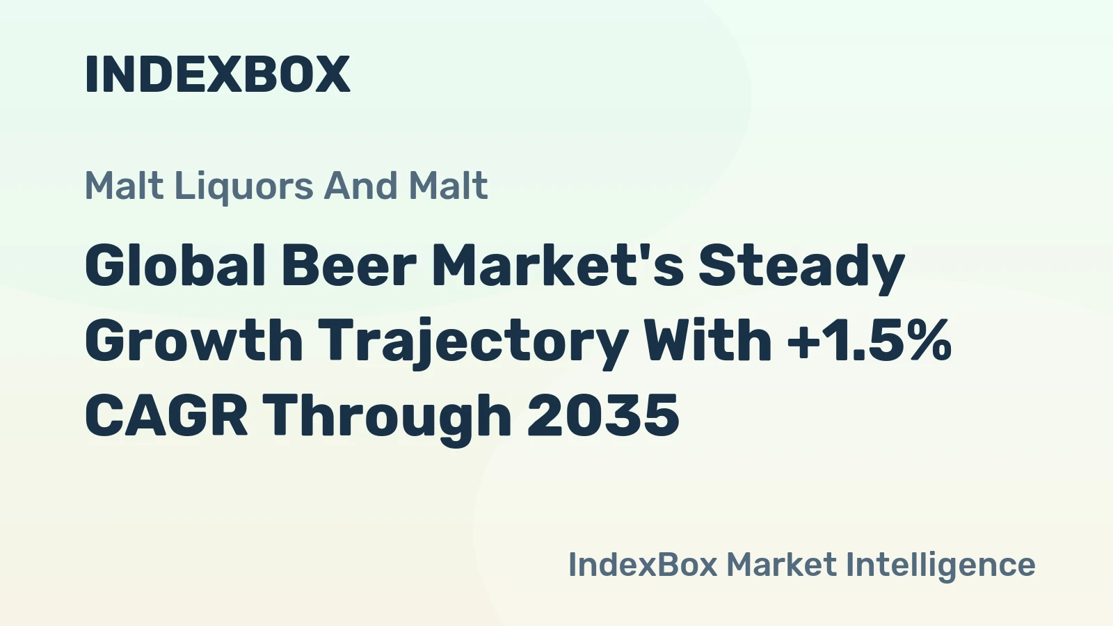 Global Beer Market's Steady Growth Trajectory With +1.5% CAGR Through 2035