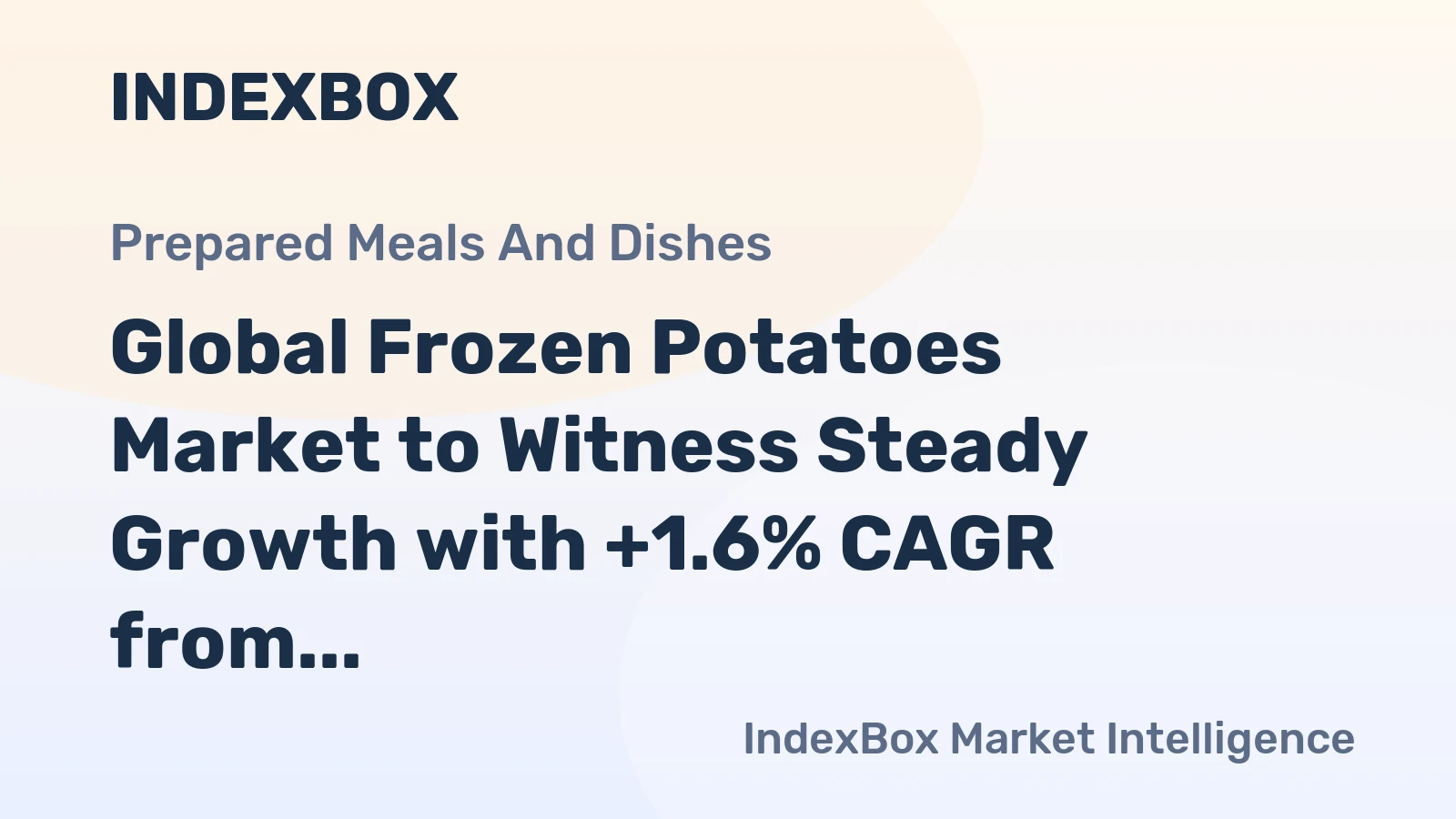 Global Frozen Potatoes Market to Witness Steady Growth with +1.6% CAGR from 2024-2035, Reaching 35M Tons