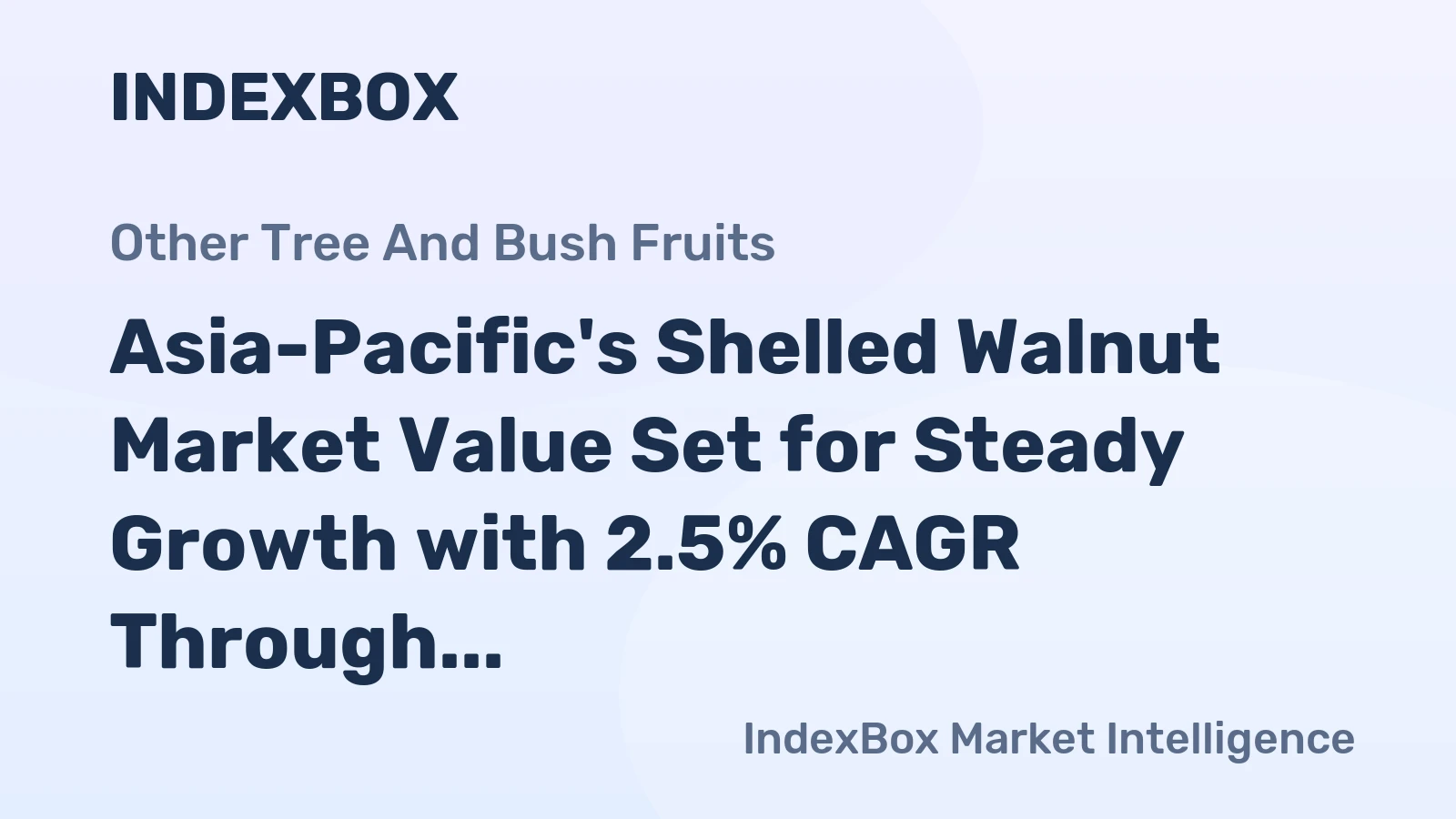 Asia-Pacific's Shelled Walnut Market Value Set for Steady Growth with 2.5% CAGR Through 2035