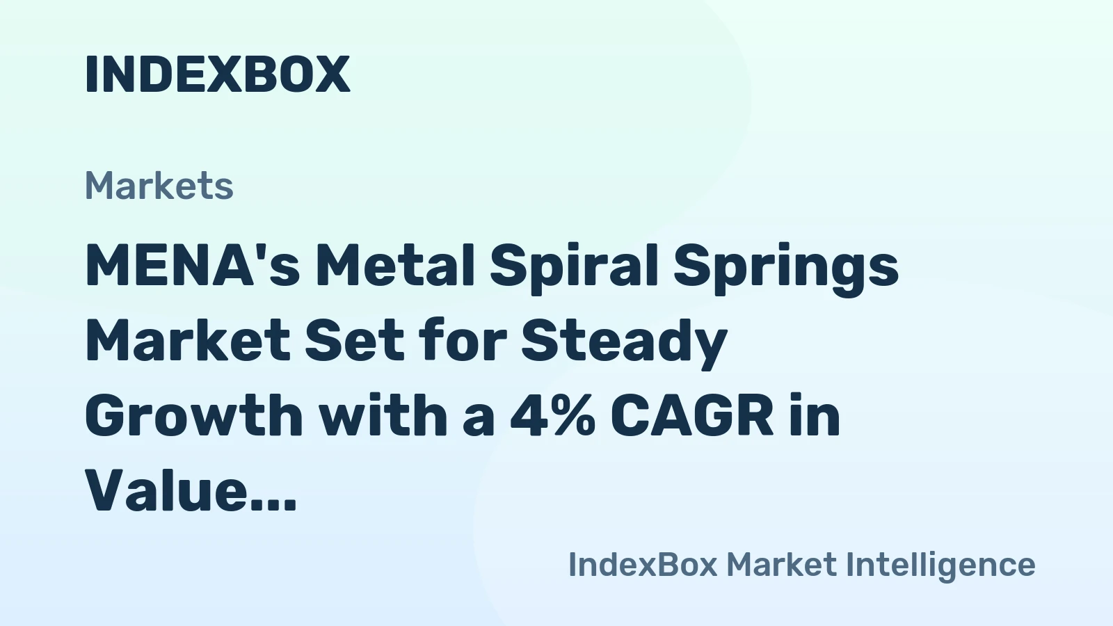 MENA's Metal Spiral Springs Market Set for Steady Growth with a 4% CAGR in Value