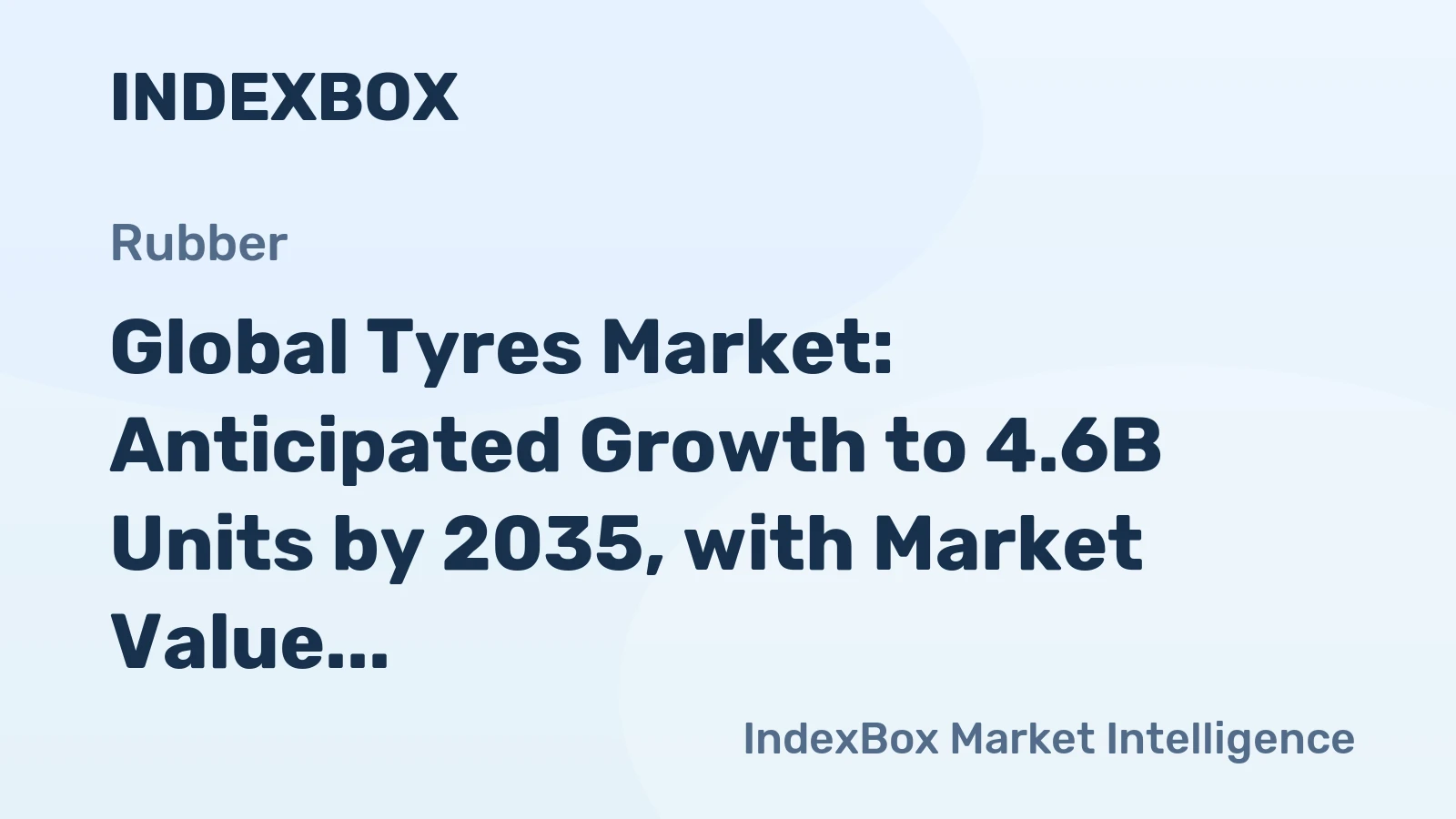 Global Tyres Market: Anticipated Growth to 4.6B Units by 2035, with Market Value Reaching $254.3B