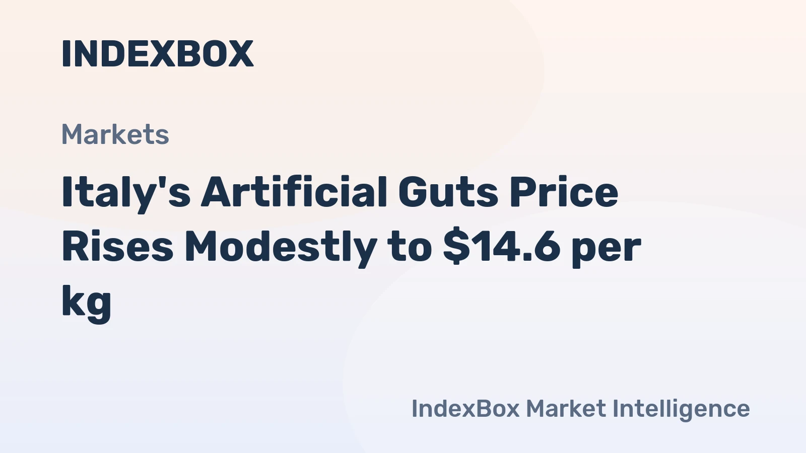 Italy's Artificial Guts Price Rises Modestly to $14.6 per kg