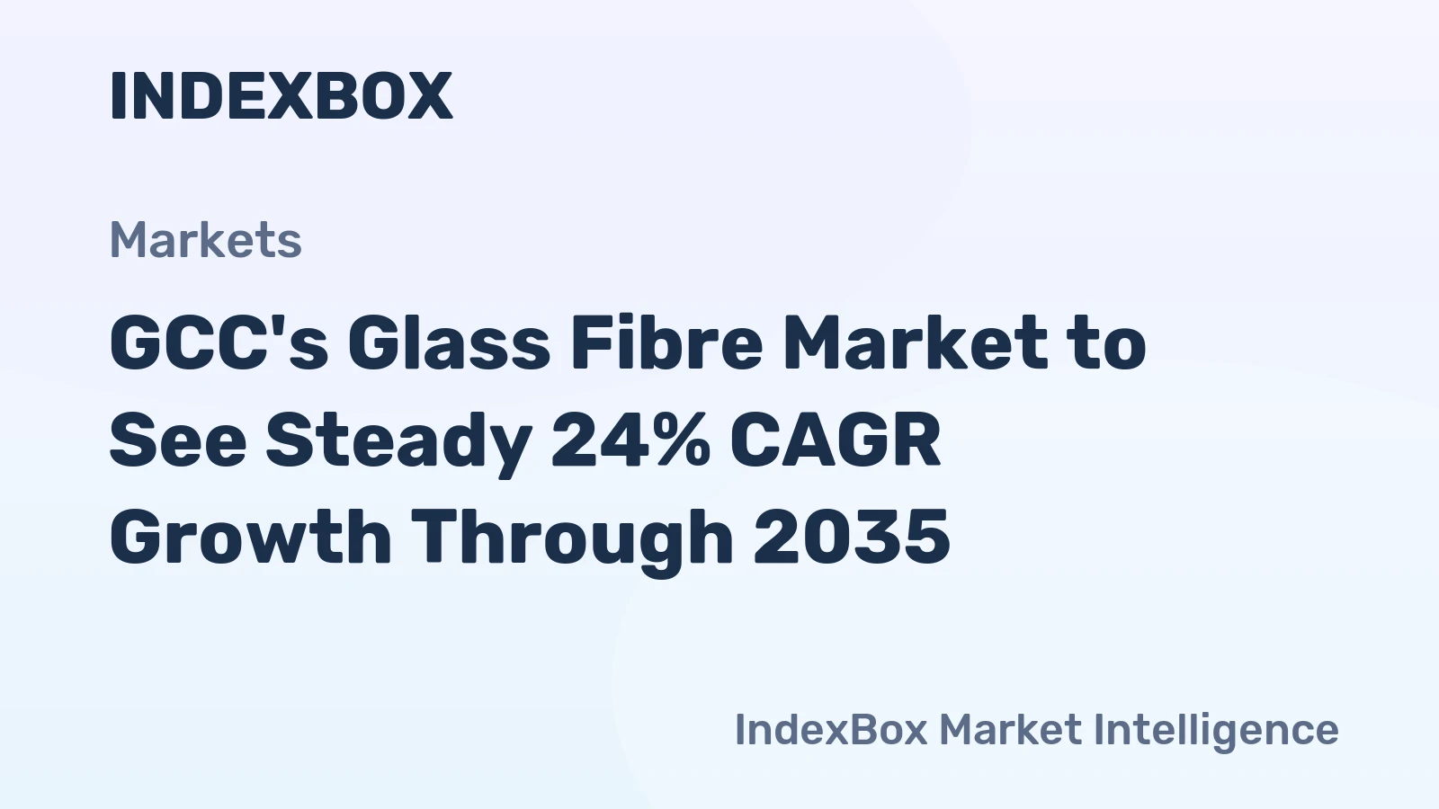 GCC's Glass Fibre Market to See Steady 24% CAGR Growth Through 2035
