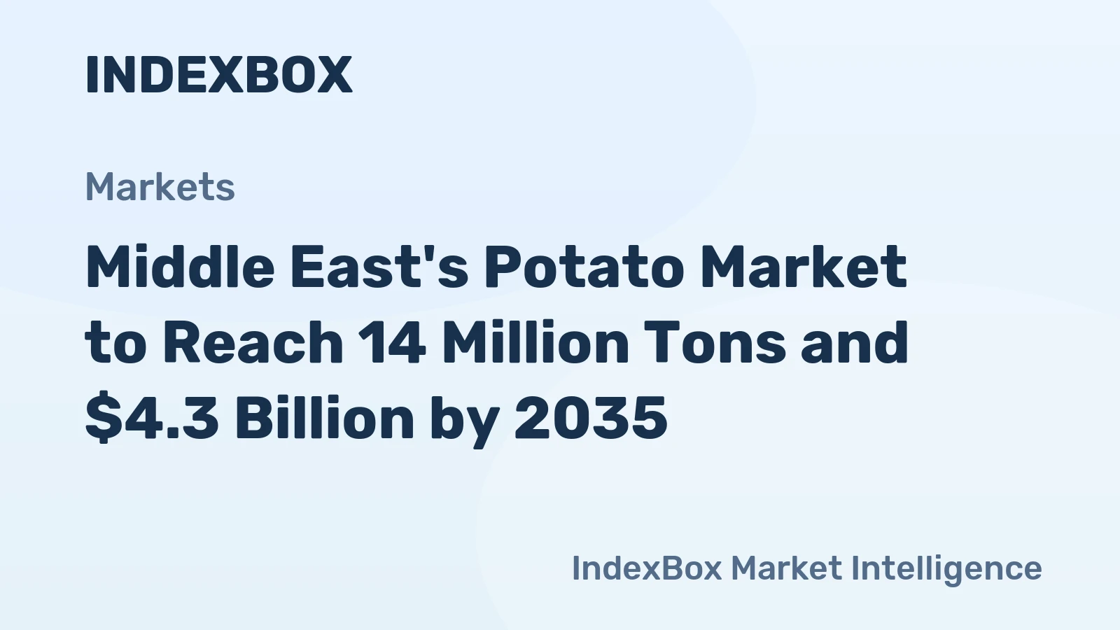 Middle East's Potato Market to Reach 14 Million Tons and $4.3 Billion by 2035