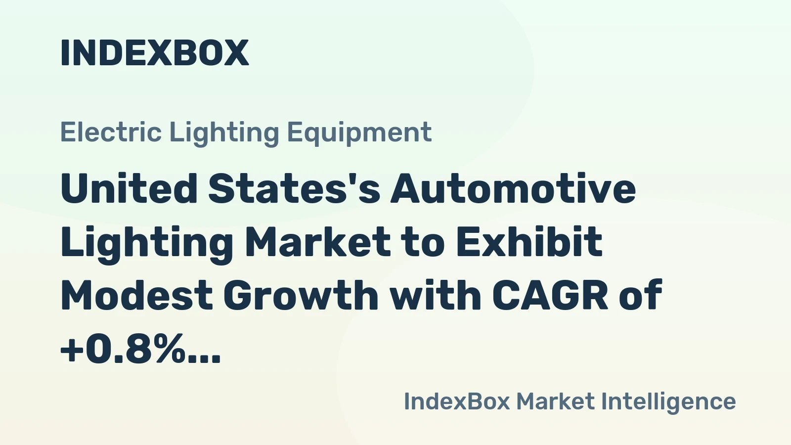United States's Automotive Lighting Market to Exhibit Modest Growth with CAGR of +0.8% from 2024 to 2035