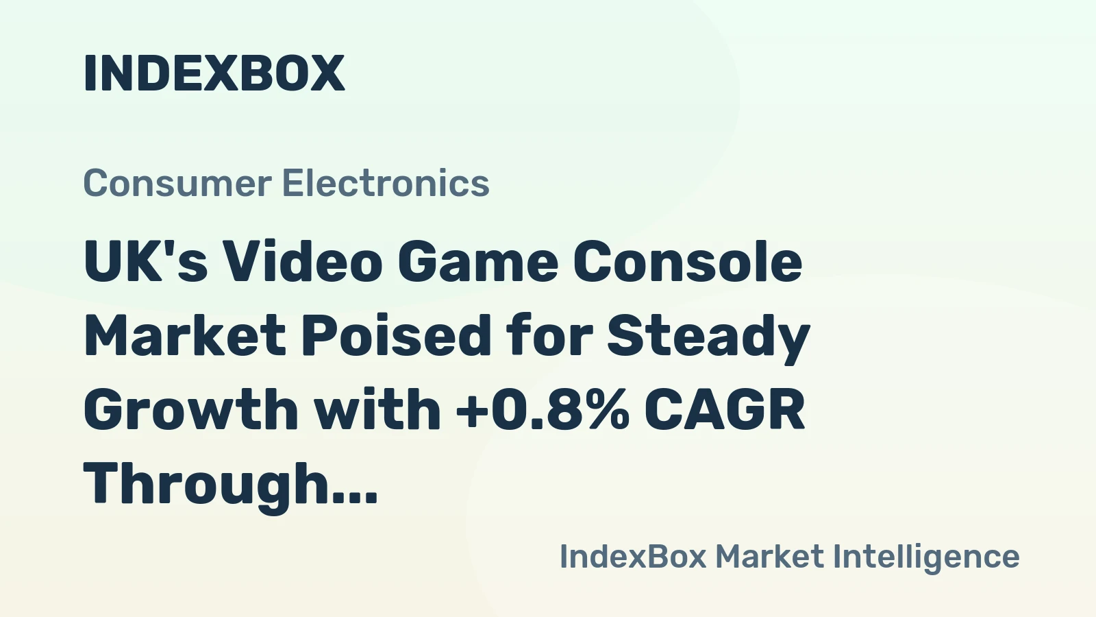 UK's Video Game Console Market Poised for Steady Growth with +0.8% CAGR Through 2035