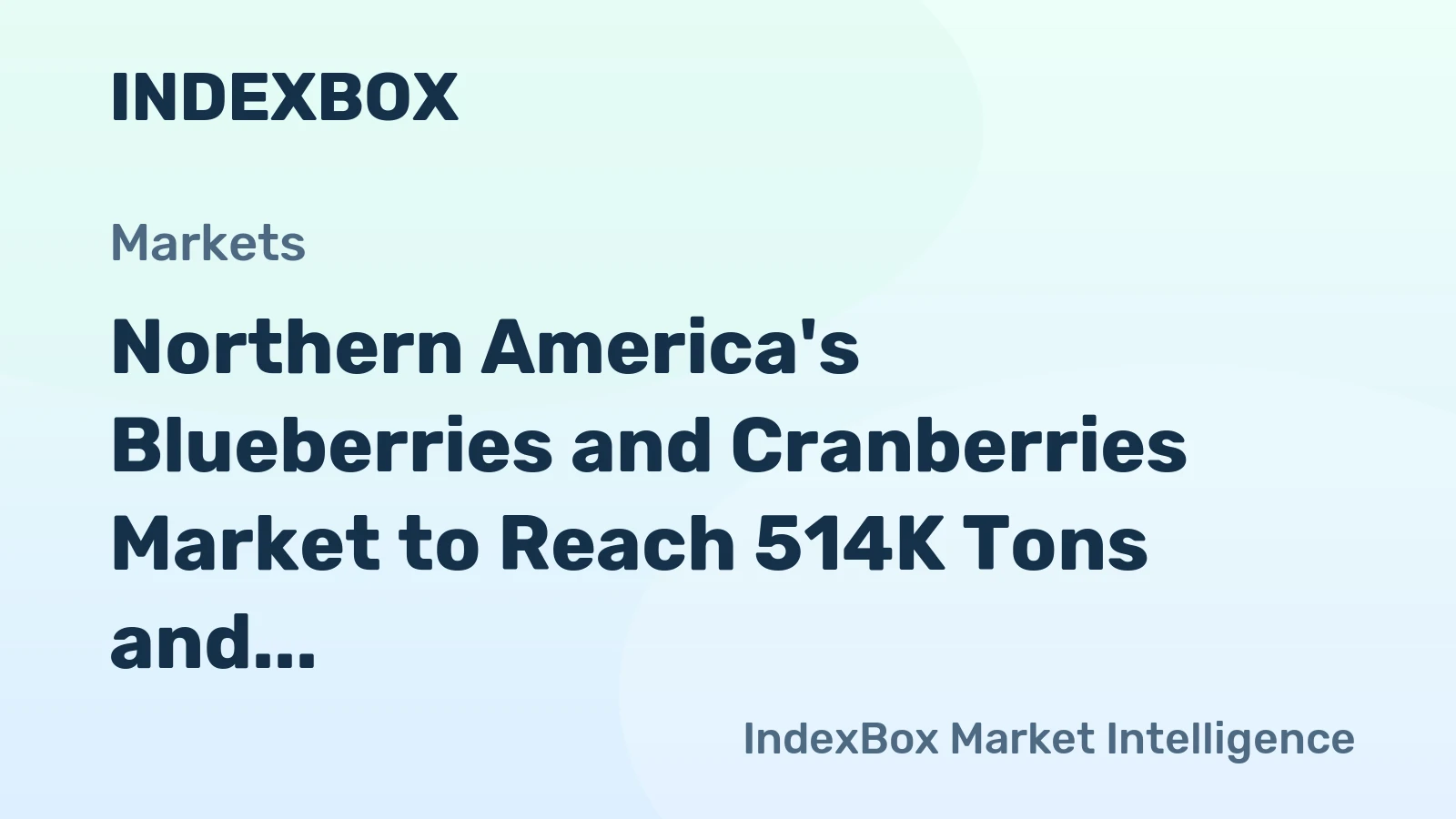 Northern America's Blueberries and Cranberries Market to Reach 514K Tons and $4.4B by 2035