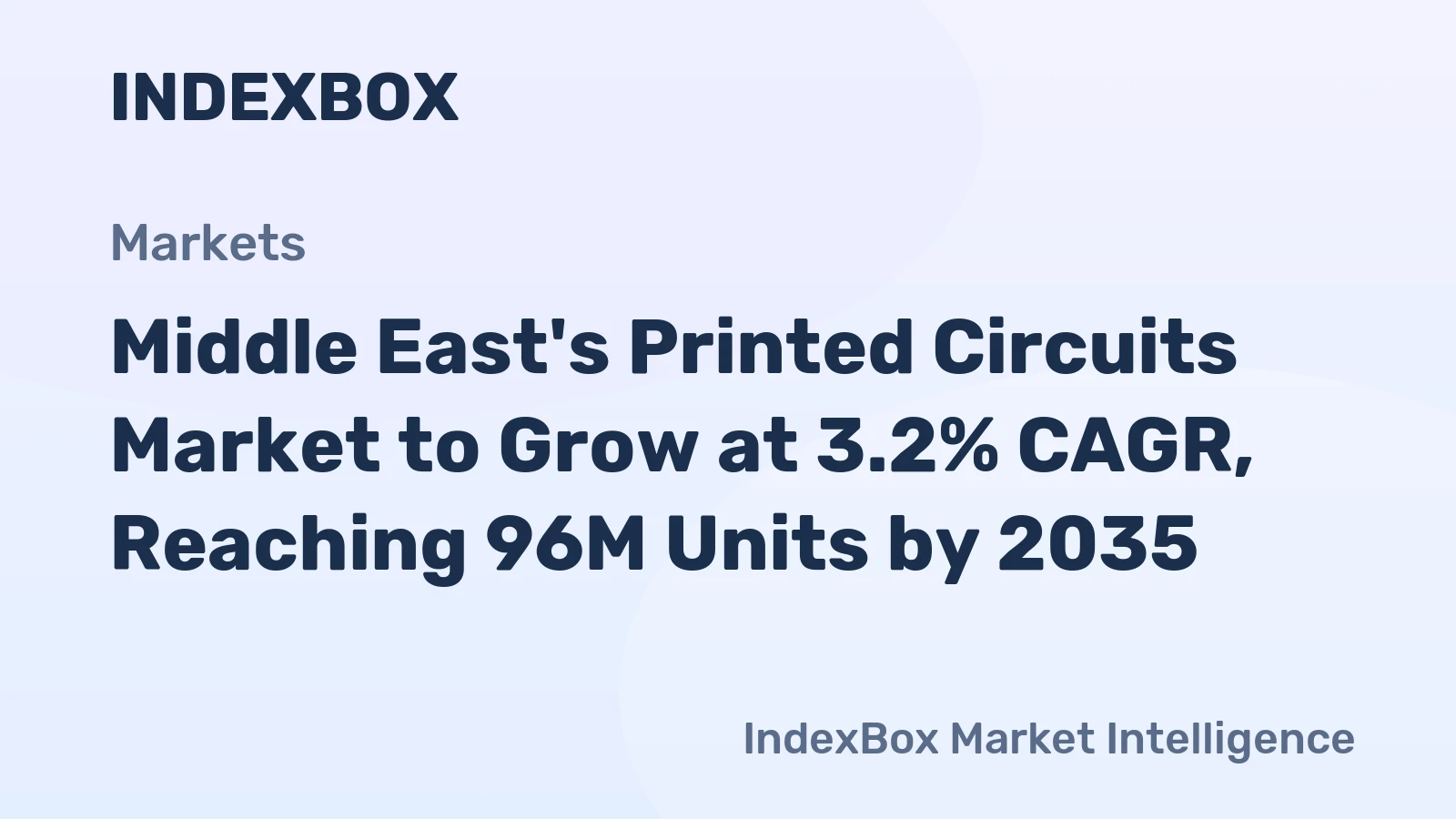 Middle East's Printed Circuits Market to Grow at 3.2% CAGR, Reaching 96M Units by 2035