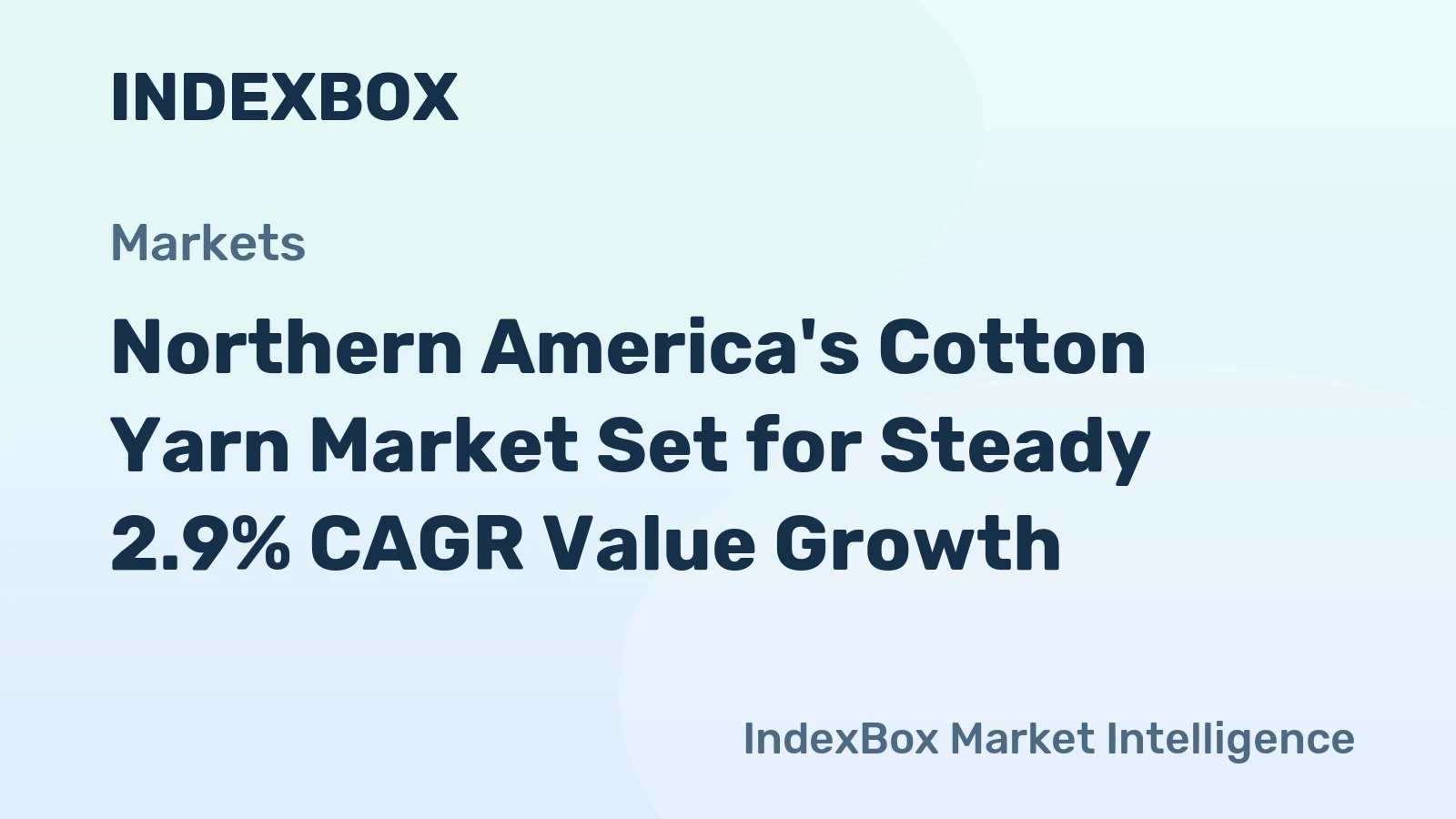 Northern America's Cotton Yarn Market Set for Steady 2.9% CAGR Value Growth