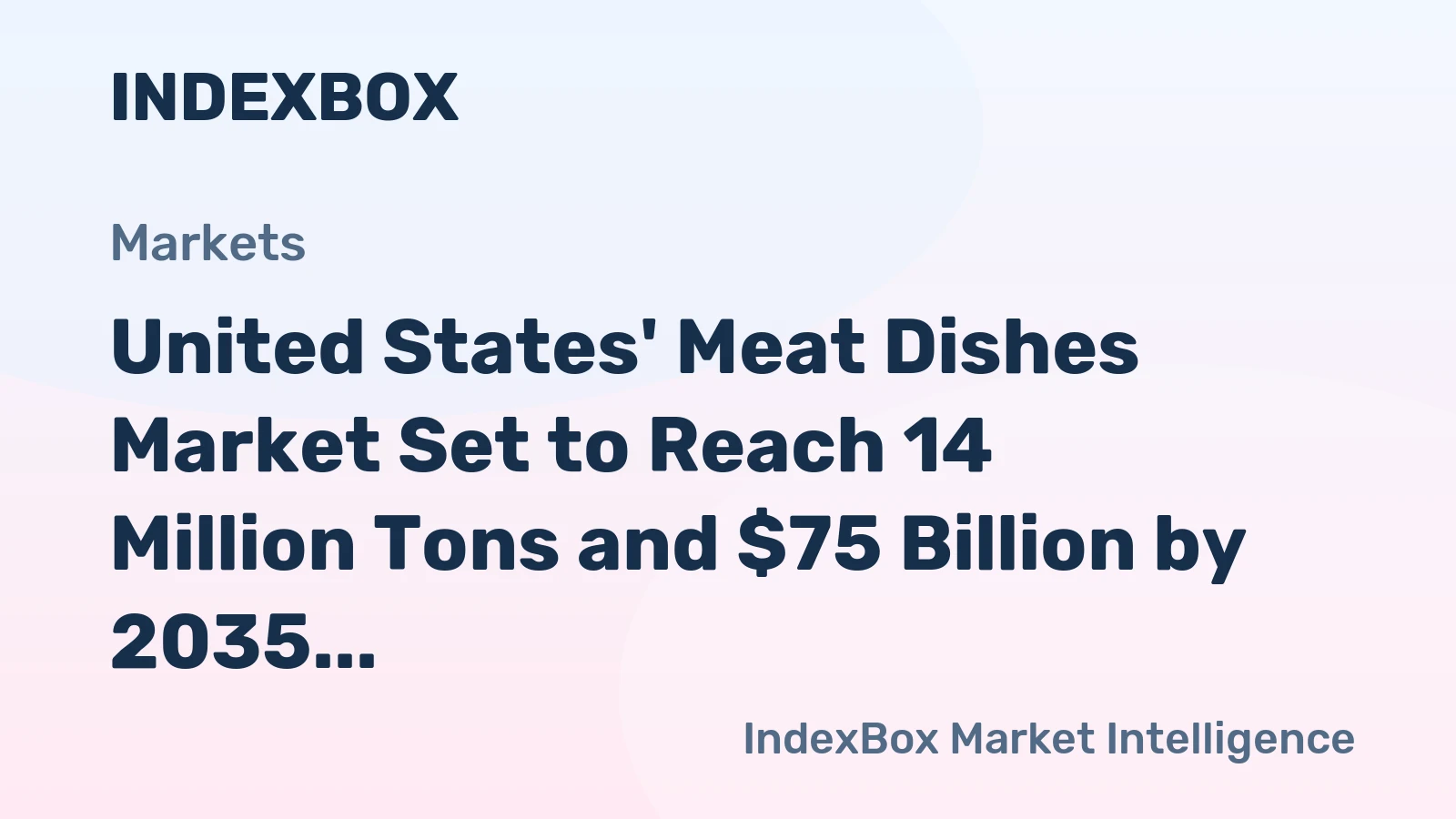 United States' Meat Dishes Market Set to Reach 14 Million Tons and $75 Billion by 2035