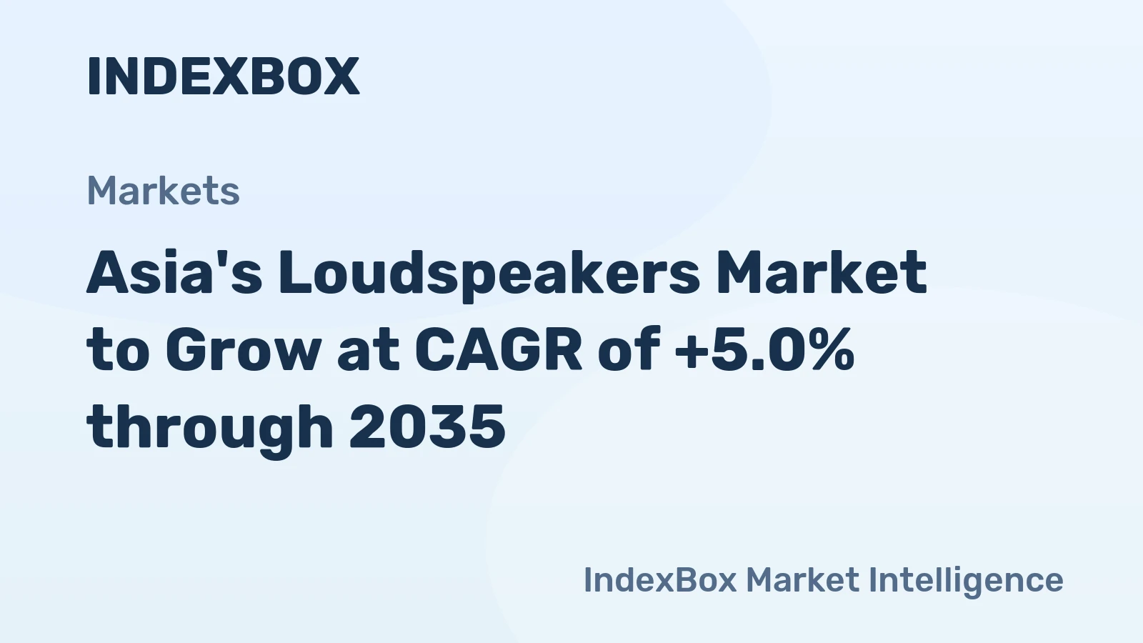 Asia's Loudspeakers Market to Grow at CAGR of +5.0% through 2035
