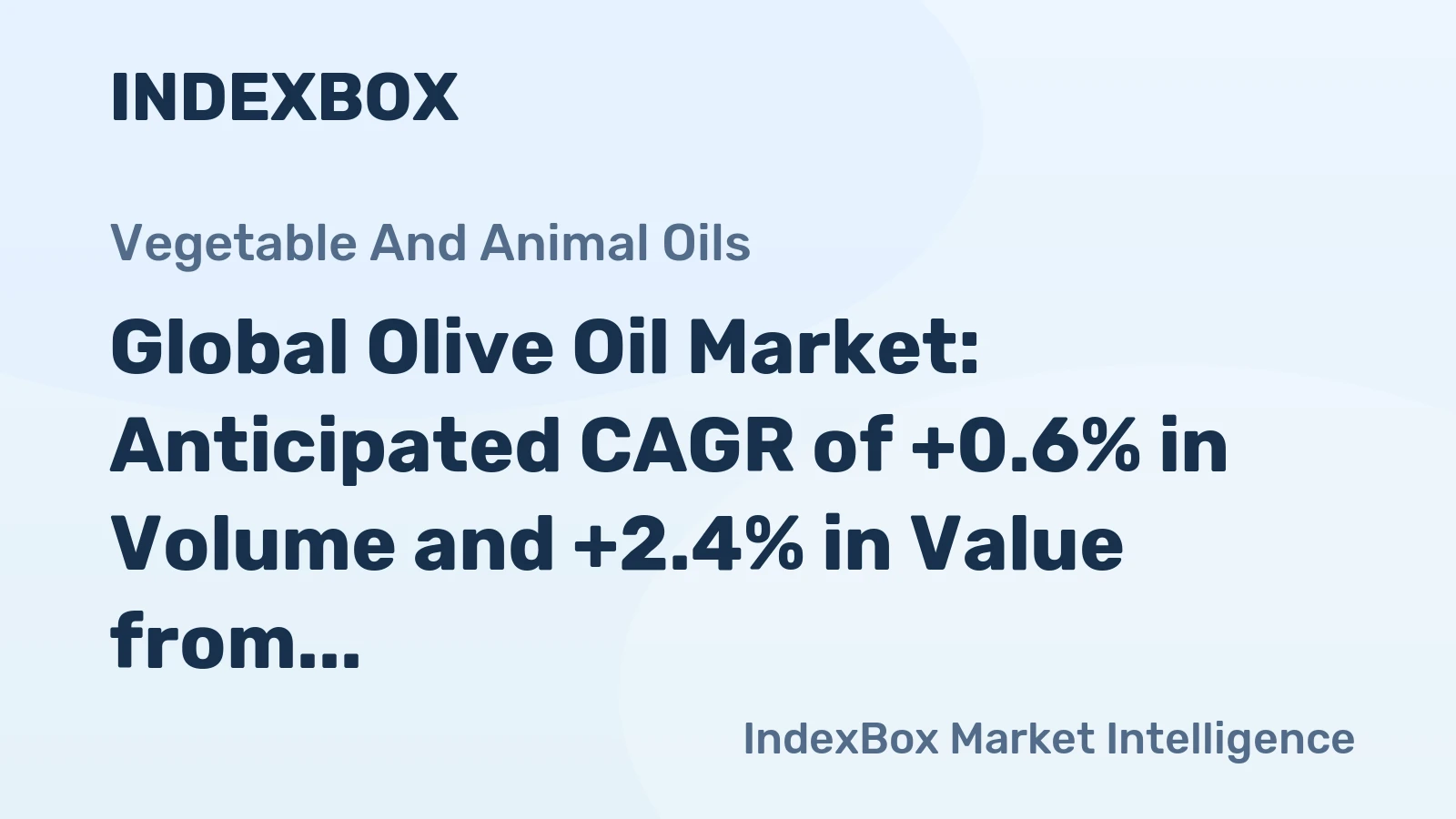 Global Olive Oil Market: Anticipated CAGR of +0.6% in Volume and +2.4% in Value from 2024 to 2035