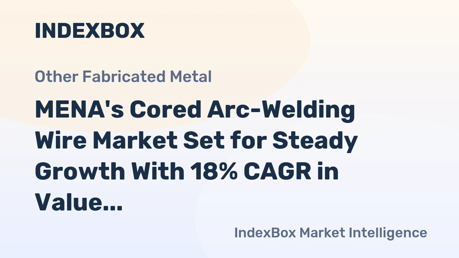 MENA's Cored Arc-Welding Wire Market Set for Steady Growth With 18% CAGR in Value Through 2035