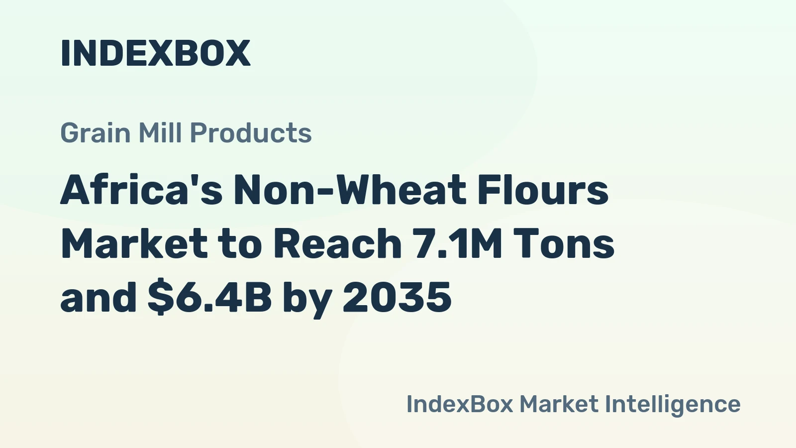 Africa's Non-Wheat Flours Market to Reach 7.1M Tons and $6.4B by 2035