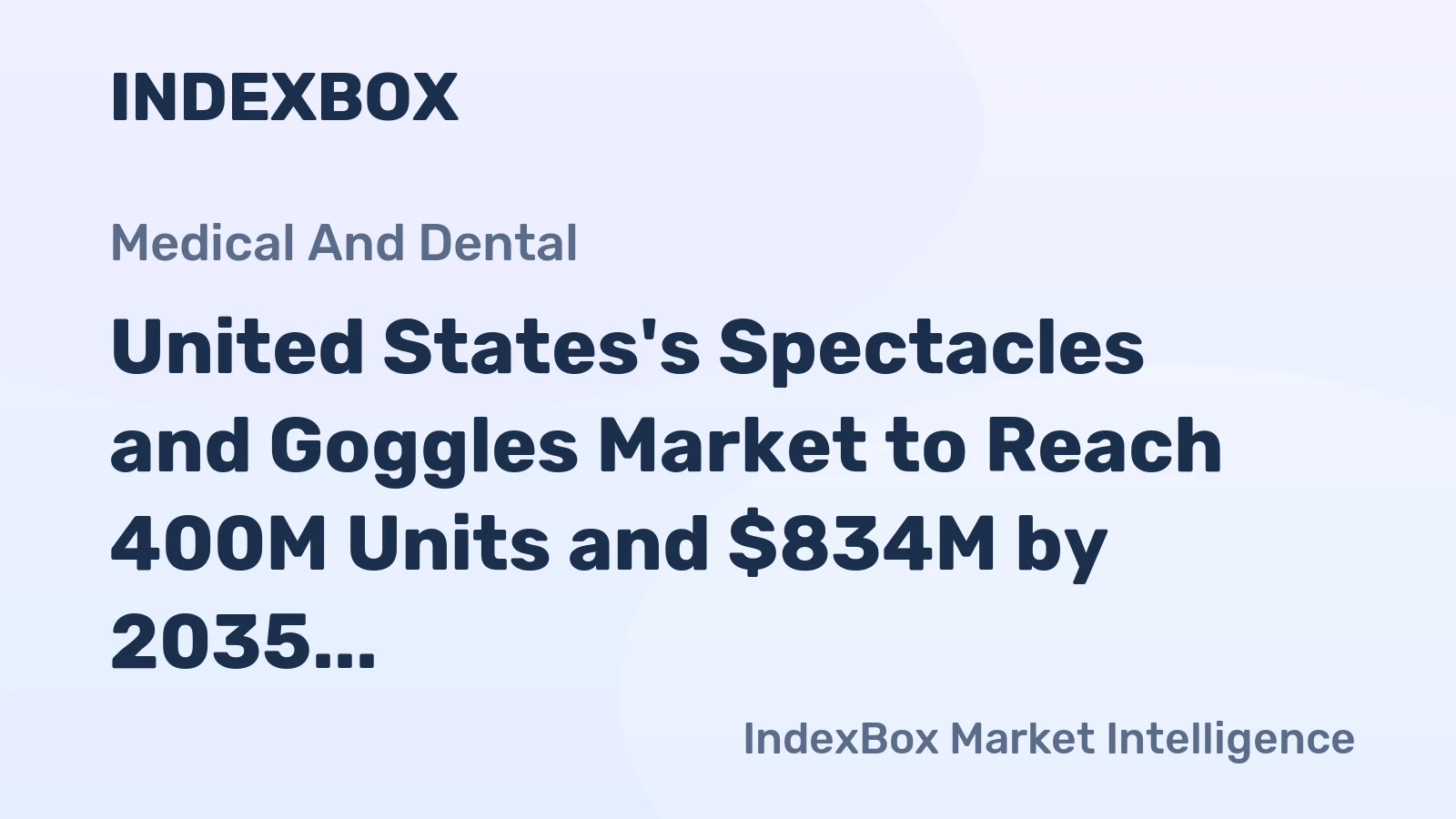 United States's Spectacles and Goggles Market to Reach 400M Units and $834M by 2035