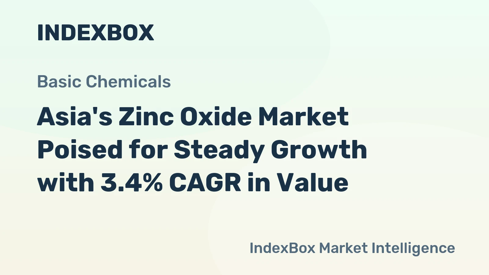 Asia's Zinc Oxide Market Poised for Steady Growth with 3.4% CAGR in Value