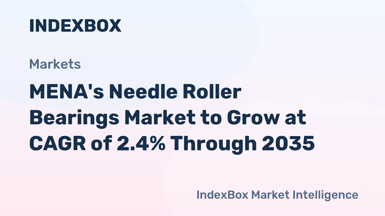 MENA's Needle Roller Bearings Market to Grow at CAGR of 2.4% Through 2035