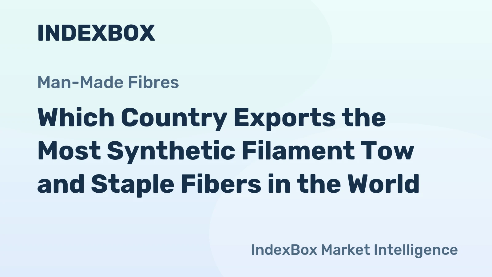 Which Country Exports the Most Synthetic Filament Tow and Staple Fibers in the World?