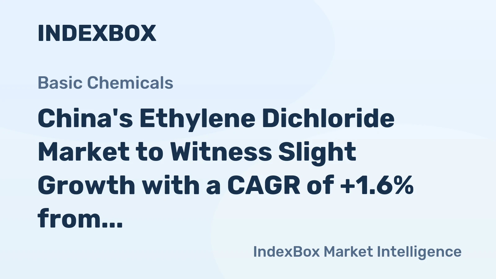 China's Ethylene Dichloride Market to Witness Slight Growth with a CAGR of +1.6% from 2024 to 2035