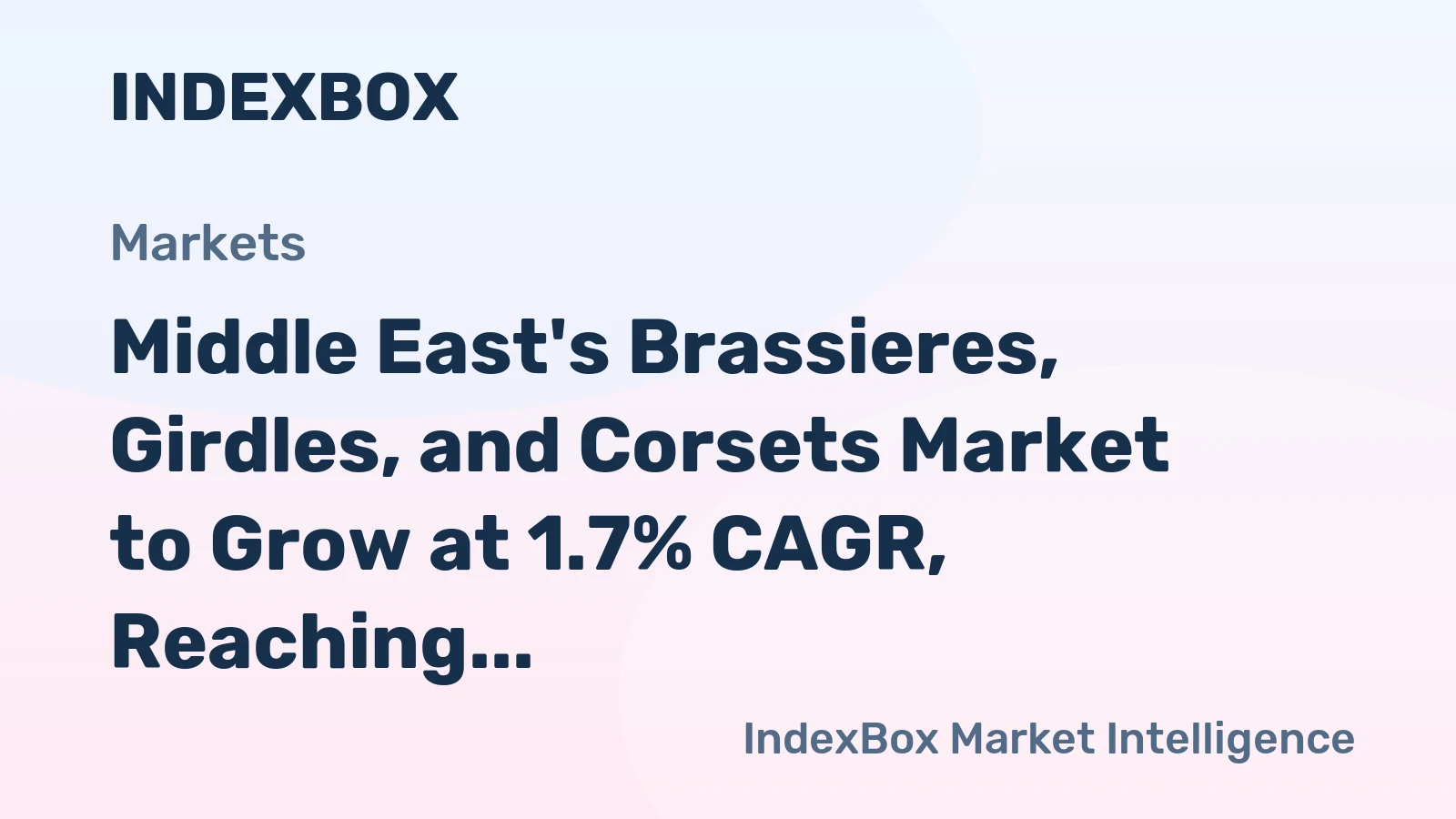 Middle East's Brassieres, Girdles, and Corsets Market to Grow at 1.7% CAGR, Reaching 395M Units by 2035