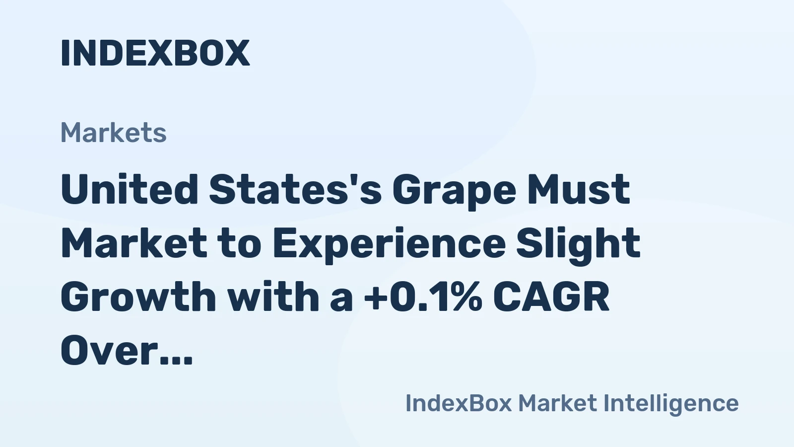 United States's Grape Must Market to Experience Slight Growth with a +0.1% CAGR Over Next Decade