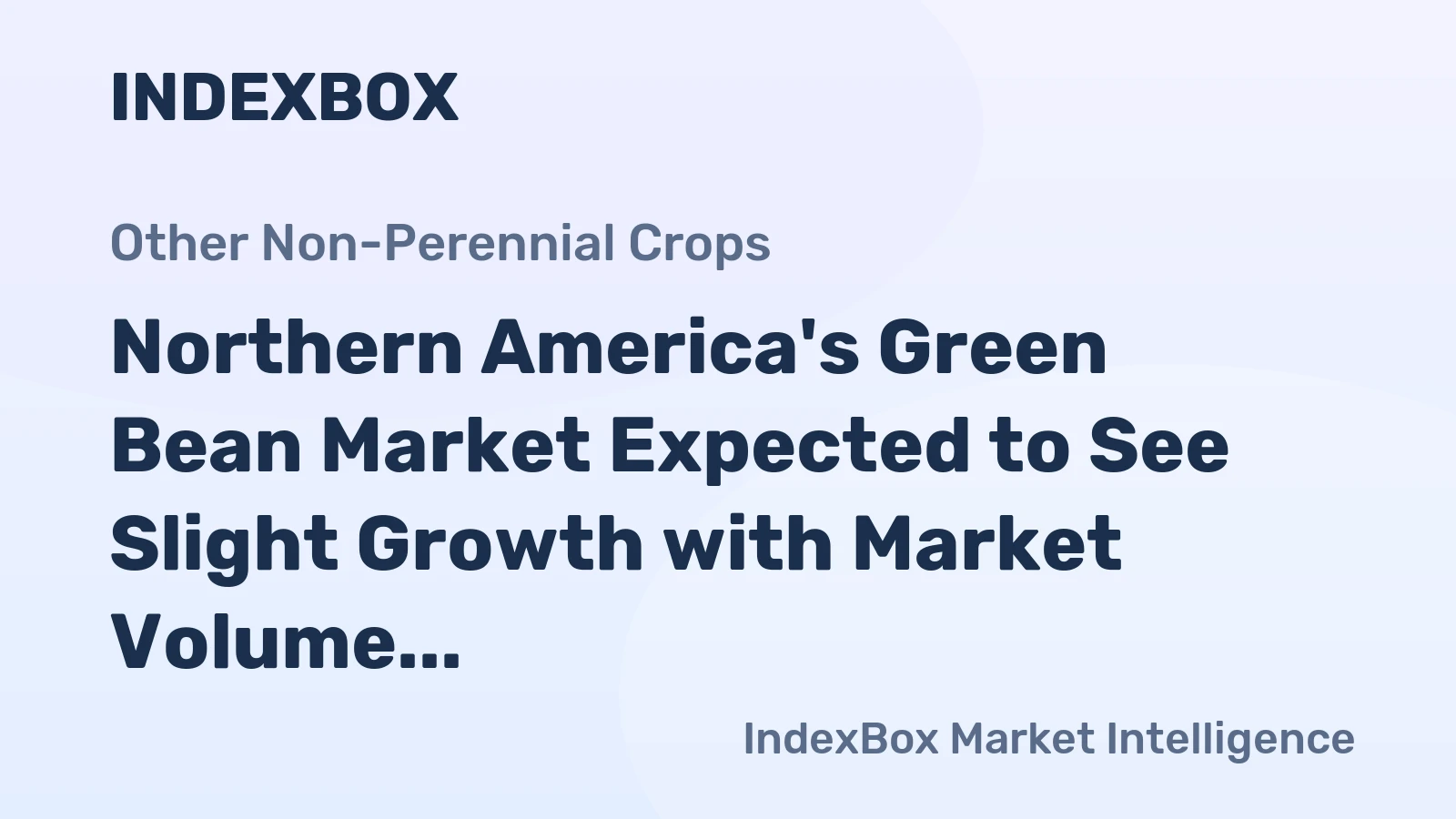 Northern America's Green Bean Market Expected to See Slight Growth with Market Volume Reaching 1M Tons and Value Reaching $2.3B by 2035