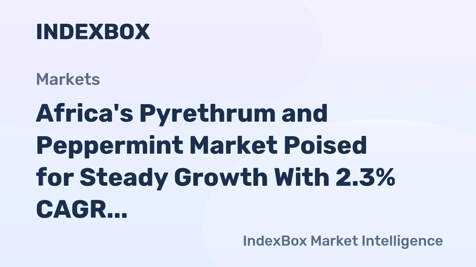 Africa's Pyrethrum and Peppermint Market Poised for Steady Growth With 2.3% CAGR in Value
