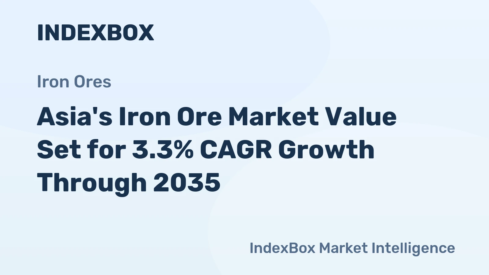 Asia's Iron Ore Market Value Set for 3.3% CAGR Growth Through 2035