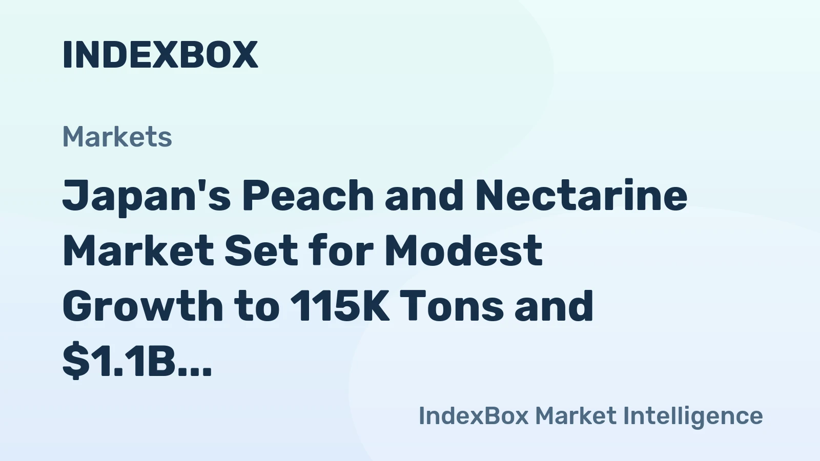 Japan's Peach and Nectarine Market Set for Modest Growth to 115K Tons and $1.1B