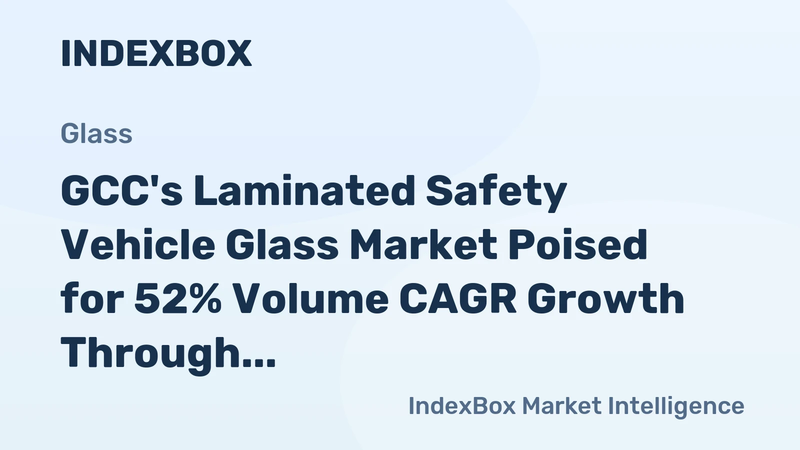 GCC's Laminated Safety Vehicle Glass Market Poised for 52% Volume CAGR Growth Through 2035